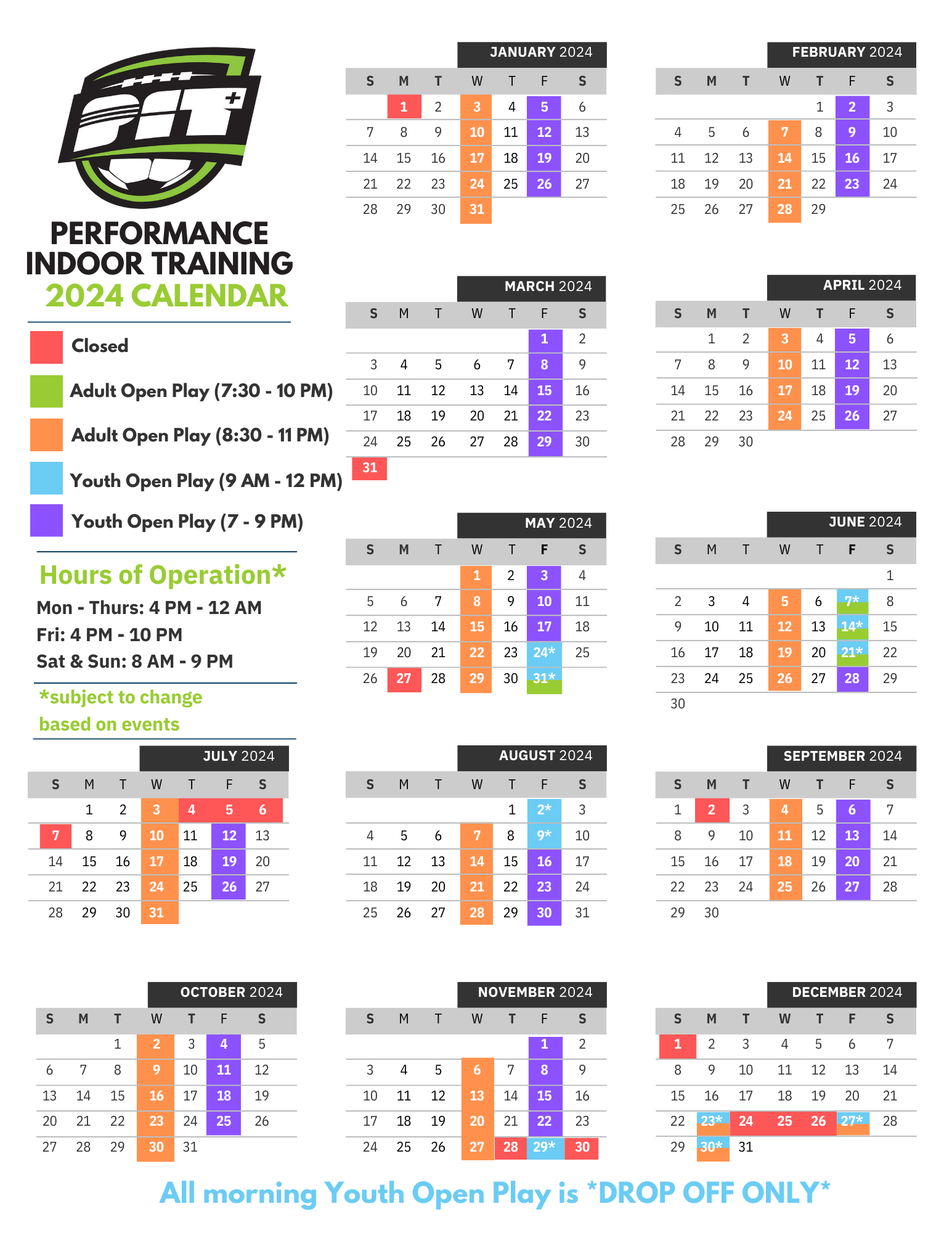 Adult Open Play - Performance Indoor Training